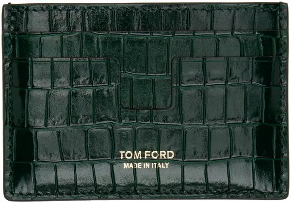 Tom Ford Brown Classic Card Holder - U4002 Bottle Green | Editorialist